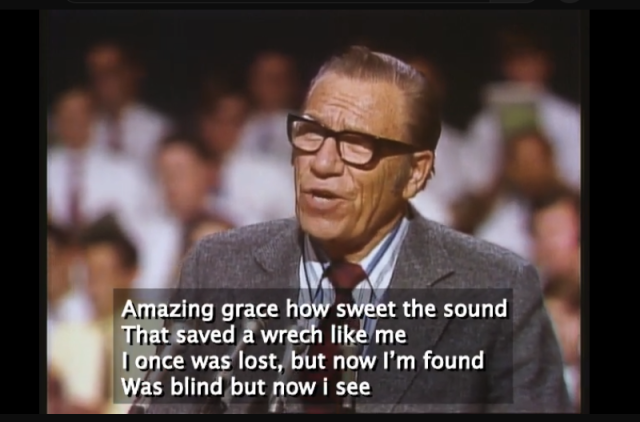 Powerful Hymn by George Beverly Shea - "Amazing Grace" (1971 Billy ...